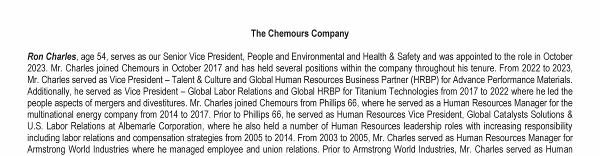 The Chemours Company 2023 Annual Report